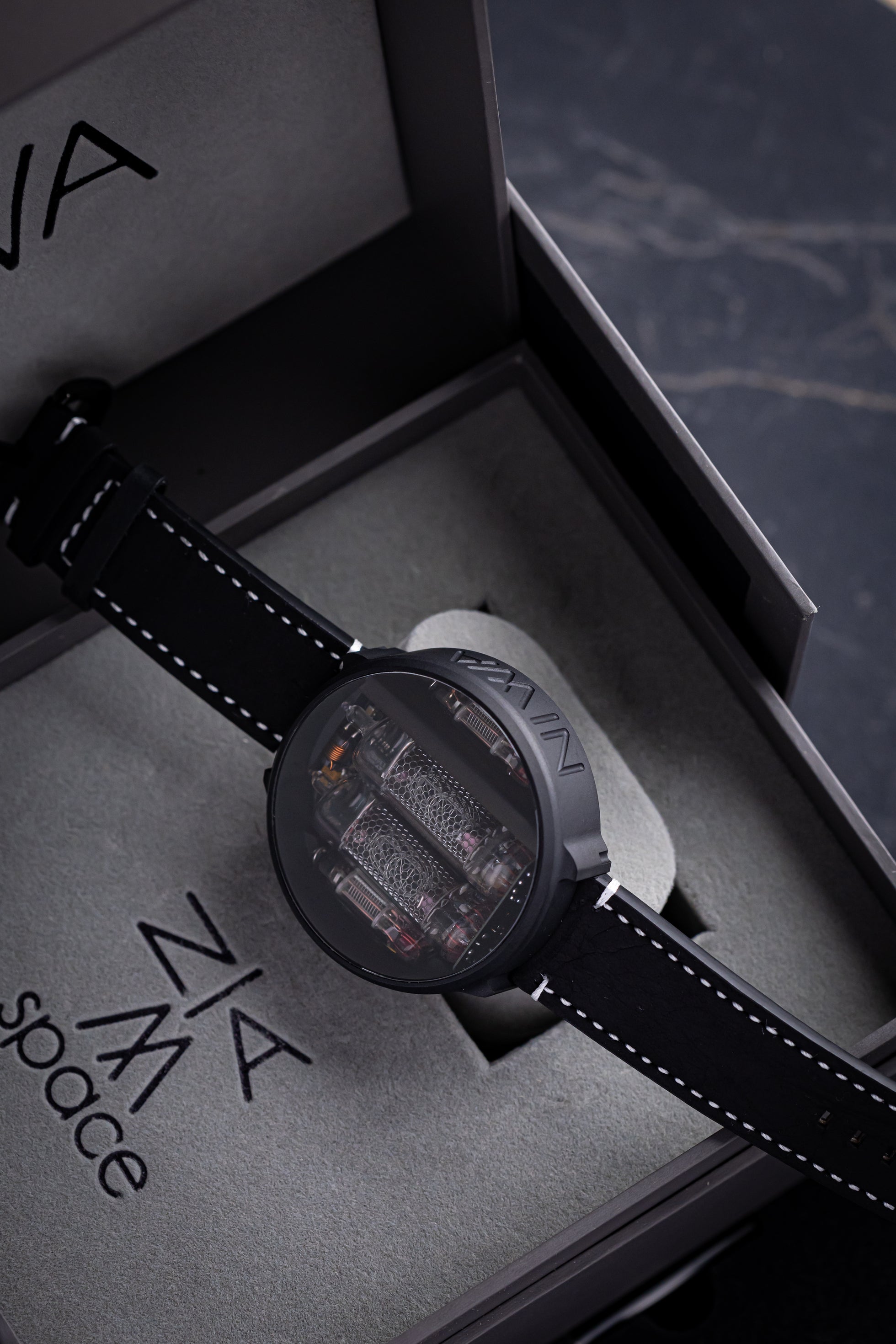 NIWA Nixie watch V 2.0 - Titanium Barnard 68 – NIWA Watches store